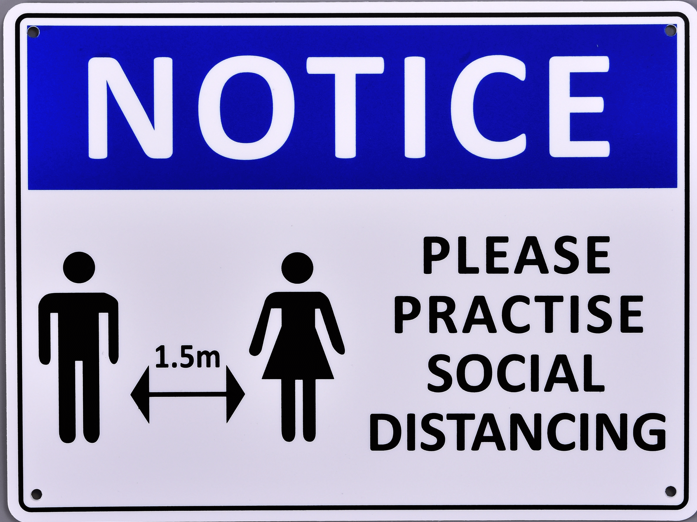 Covid Sign - Notice - Please Practise Social Distancing | OzSupply ...