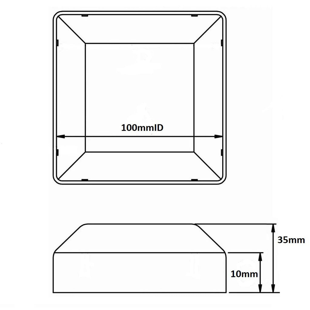 Steel Fence Post Caps 100x100MM - 10PCS/20PCS/50PCS - BUY ONLINE ...